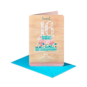 American Greetings 16th Birthday Card for Her (Sweet 16 Cake)