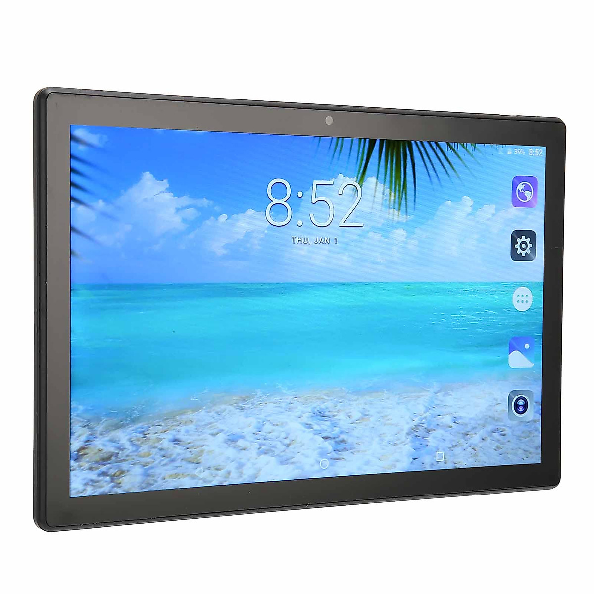 GLOGLOW 10.1 Inch Tablet, FHD Tablet Support Fast Charging Dual Speakers US Plug 100‑240V for Home for Android 10 (Black)