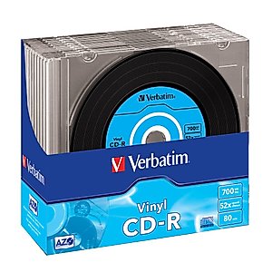 Verbatim 43426 52x Vinyl CD-R - Slim Case 10 Pack