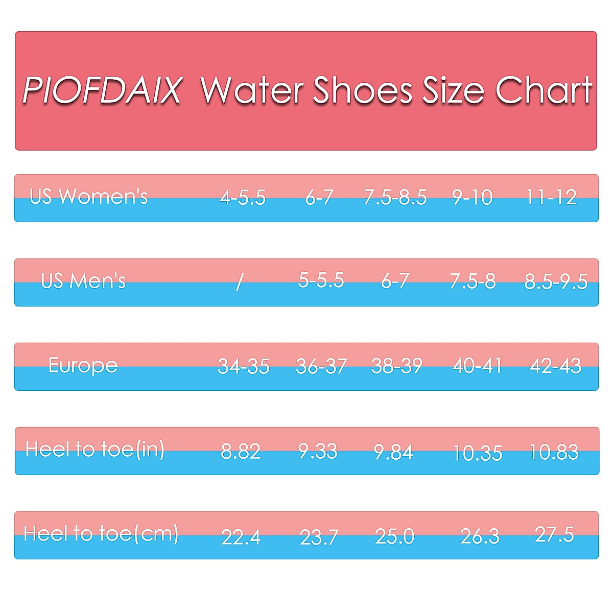 Water Shoes for Women and Men, Quick-Dry Beach Aqua Socks[Low Arch] Swim Shoes, Pool Water Socks with Foot Massage(Size 6-7, Red Blue)