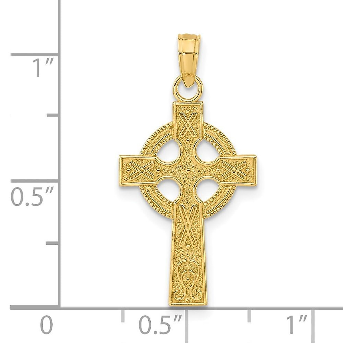 Auriga Fine Jewelry 14k Yellow Gold Celtic Cross Pendant Gift for Women