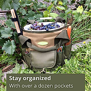 Garden Tool Bag – Makes Gardening Easy – Carry All Your Garden Tools and Supplies – Perfect Garden Tote and Bucket Organizer for Passionate Gardeners
