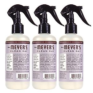 Mrs. Meyer's Room and Air Freshener Spray, Non-Aerosol Spray Bottle Infused with Essential Oils, Lavender, 8 fl. oz - Pack of 3