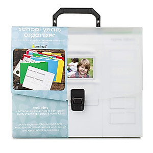 Pearhead School Years Organizer, Children’s School Highlights And Accomplishments Organizer For Parents, File Keeper For Kids, White (Pack of 5)