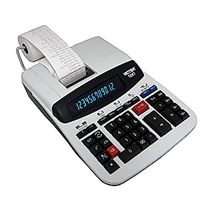 Victor 1297 12 Digit Commercial Printing Calculator White 3" x 8" x 11"
