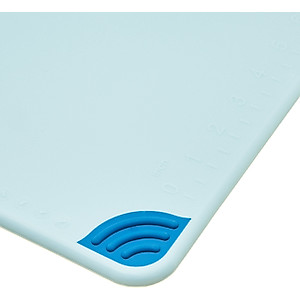 San Jamar Saf-T-Grip Plastic Cutting Board with Safety Hook, 12" x 18" x 0.5", Blue