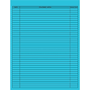 Tabbies Veterinary Canine Medical Record Form, Blue, 2-Sided, Heavy 100lb Stock, 8-1/2" W x 11" H, 250 Per Pack (V-CF100)
