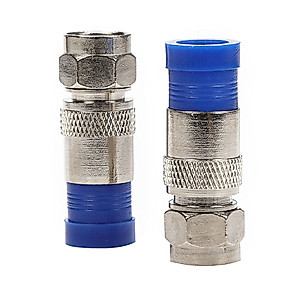 TLS.Eagle RG6 Compression F Type Straight Antenna Cable Connector Coax Adapter Pack of 20