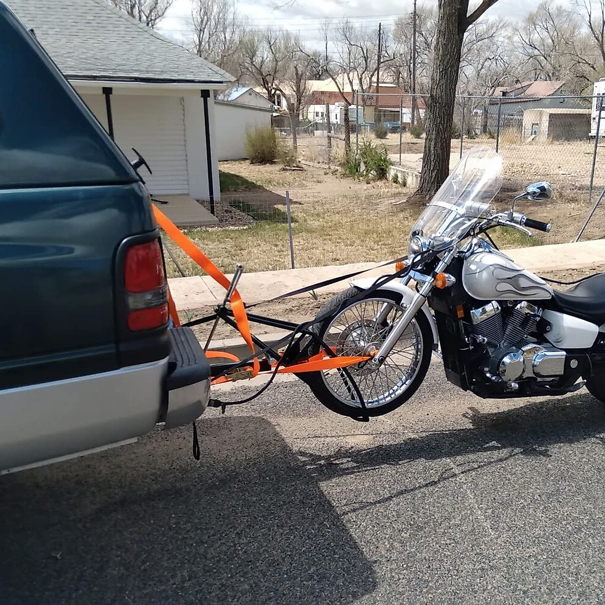 ECOTRIC Motorcycle Receiver Hitch Hauler Trailer Tow Dolly Rack Carrier 2”Class II Class III Receiver Black