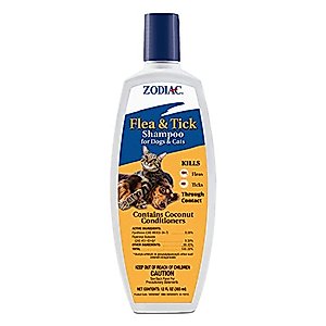 Zodiac Flea & Tick Shampoo for Dogs & Cats, 12-ounce