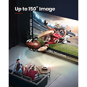 Anker Nebula Cosmos Max 4K UHD TV Home Theater/Entertainment Projector, Outdoor Projector, Android TV 9.0 with 5000+ Apps, 360° of True 3D Audio, HDR10, HLG, Dynamic Smoothing (Renewed)