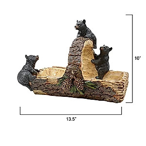 Black Bear & Log Basket