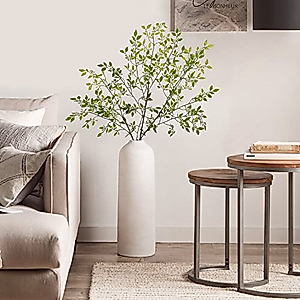 CEWOR Faux Branches Artificial Plants 2PCS 43.3 Inch Green Nandina Faux Plants for Wedding Shop Garden Office Home Décor Greenery Stems for Vase