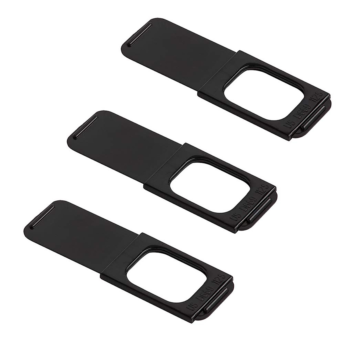 C-SLIDE 1.0 Webcam Cover Slide 3 Pack | Sliding Laptop Camera Blocker | 1.5” x 0.5” by 1.5mm Thin | Camera Blocker for Computers, Tablets, Echos, Chromebook & More | Make Security a Priority | Black