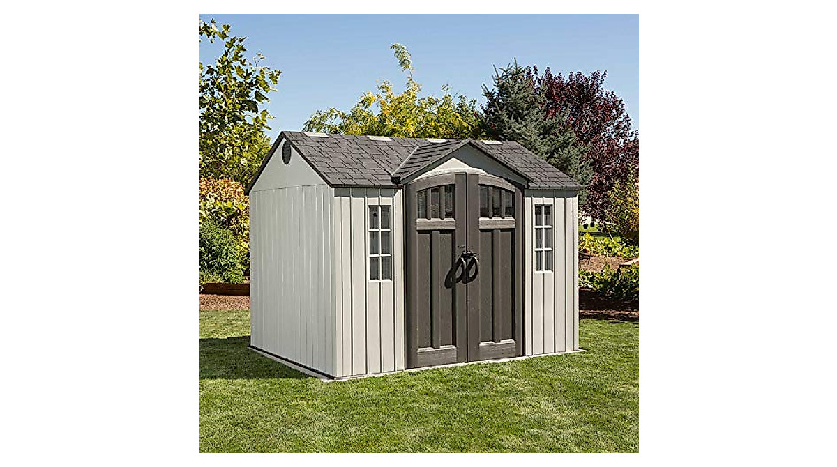Lifetime 60243 10x8 Outdoor Storage Shed - Durable & Secure