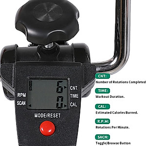 VIVIJASON Pedal Exerciser - Bike Hand Arm Leg and Knee Exercise Peddler for Seniors, Elderly - Indoor Adjustable Fitness Equipment for Total Body - Nonslip Base-Built-in Electronic Display