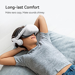 KIWI design Soft Clip-On Headphones for Quest 2 and Kiwi Head Straps, Enhanced Audio, Adjustable Fit