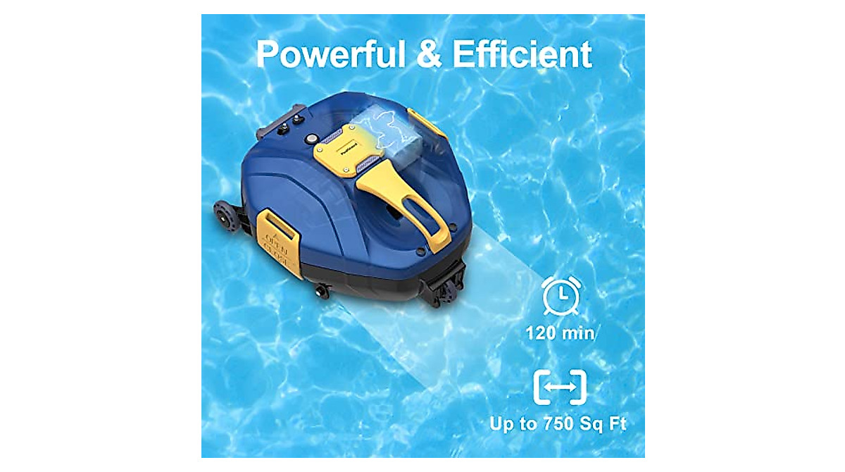 Cordless Robotic Pool Cleaner - Efficient Pool Cleaning Up to 753 sq ft