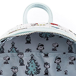 Loungefly Peanuts Happy Holidays All Over Print Womens Double Strap Shoulder Bag Purse