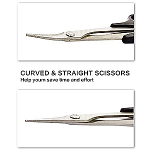 VICRAZZE RC Body Reamer Curved Scissors & Straight Scissors RC Car Body Shell Lexan Plastic Trimming Tools Set