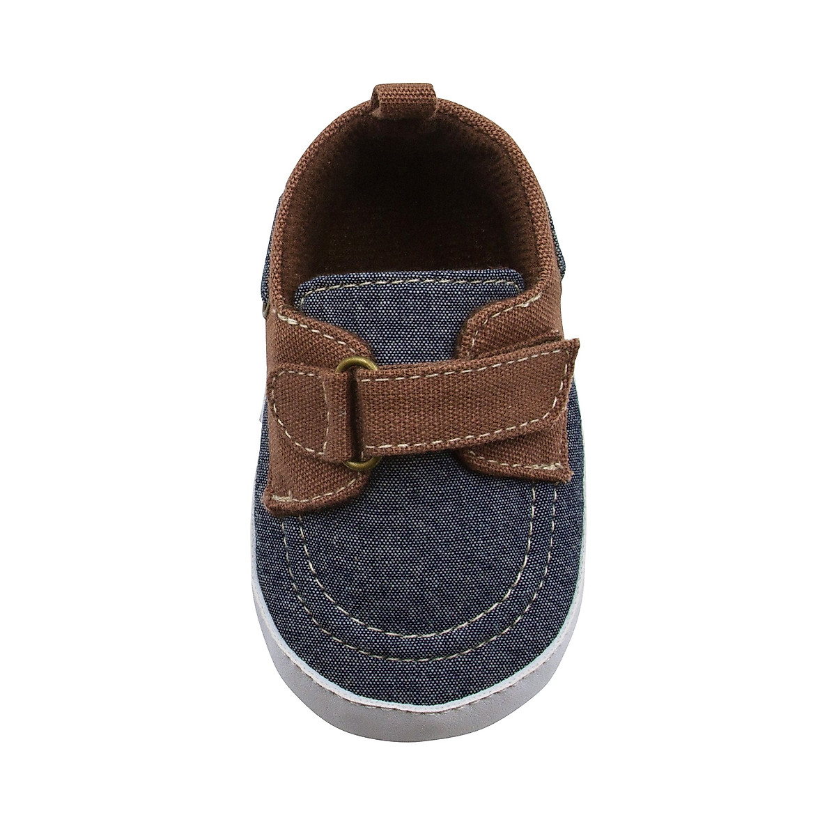 BARE HUGS Baby Boys Soft Infant Boat Shoe Style Loafer Blue Denim 3-6 Months