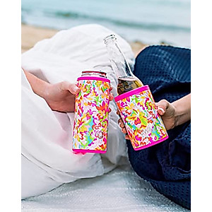 Swig Life Skinny Can Cooler, Stainless Steel, Dishwasher Safe, Triple Insulated Slim Can Sleeve for 12oz Tall Skinny Can Beverages (Confetti)