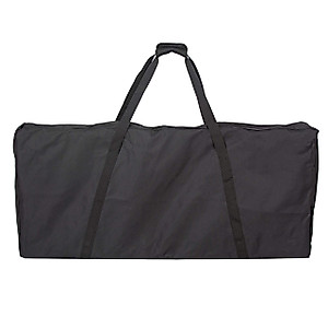 HECASA DJ Foldable Facade Portable Event Booth Screen White/Black Scrim Metal Frame Booth w/Travel Bag Case