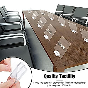 20 Pieces Acrylic Stands Clear Place Card Holders with Card Slot Table Numbers Display Stands Wedding Sign Holders Acrylic Card Display Stand for Wedding Table Numbers Photos Office Menu Meeting