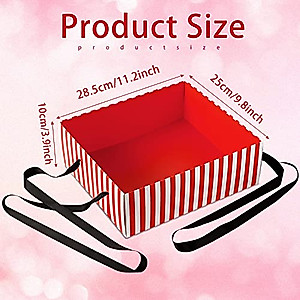 3 Pcs Snack Trays with Strap Movie Snack Trays Snack and Beverage Carrier 20's Theme Costume Accessory Prop for Women Carnival Halloween Costume Movie Supplies (Red)