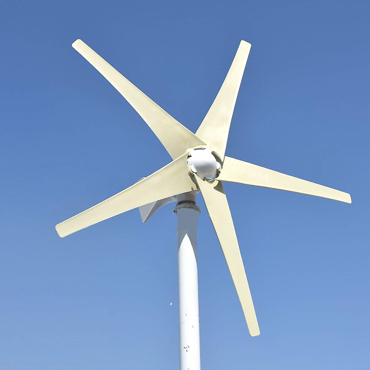 48V Wind Turbines, 5 Blades for Home Residential Low Start Up Wind Turbine Generator Kit+ MPPT Charge Controller 4000W,48v