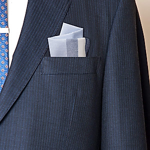 24 Pieces Cotton Men's Handkerchief Plaid Handkerchief for Men Soft Gift Set for Father Husband Boyfriend, One Size (Classic Style)