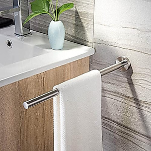 Generic Stainless Steel Towel Rack, for Bathroom Kitchen Bath Towel Holder Wall Mounted Towel Bar Rrack Storage Rack Bath Towel Holder Bathroom Rack/Sier/Single Rod