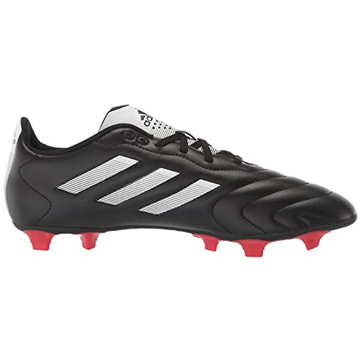adidas Unisex Goletto VIII Firm Ground Soccer Shoe, Core Black/White/Red, 8 US Men