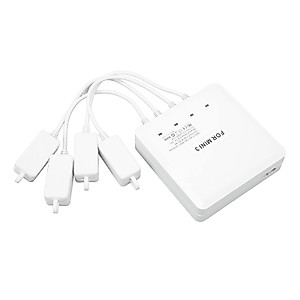 Tnfeeon Drone Battery Charging Hub, 4 Way Plastic Casing 5V 3A USB Output Drone Battery Charger for Mini 3 Pro (US Plug 100‑240V)