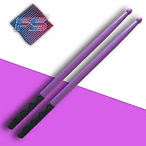 FITSTIX with POWER GRIPS Drumsticks for Fitness & Aerobic‍ Workout Classes, Drum Sticks, Strong and Light Weight design make a fun addition to any exercise routine or class. (PURPLE with POWER GRIPS)