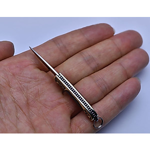 JPCRMOV Compact Pocket Knife Keychain for Women, Mini Folding Knife, Tiny EDC Knife, Abalone Shell Handle, Blade Length 1.06", Weighs only 9 Grams