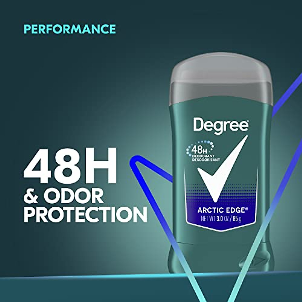 Degree Men Original Aluminum Free Deodorant for Men, 48-Hour Odor Protection, Arctic Edge 3 Ounce (Pack of 6)