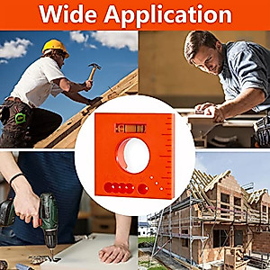 Atiger 2PCS Marks Offset Ruler with Level - 5 in 1 Multifunction Ruler for Parallel Lines for Screws or Cutting Marking Offset Marking Tool Easily Scribe Trim for The Perfect fit