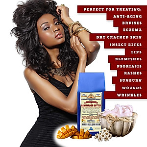 Ancient Health Remedies Organic Unrefined Raw MANGO BUTTER 1 LB (16 oz) BLOCK Bulk, Light Mango Aroma, Non-Greasy Base for Beauty, Skin Moisturizing, DIY Base for Body Butters & Hand Cream (INDIA)