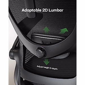 Marsail Ergonomic Office Chair: Office Computer Desk Chair with High Back Mesh and Adjustable Lumbar Support Rolling Work Swivel Task Chairs with Wheel 3D Armrests and Headrest