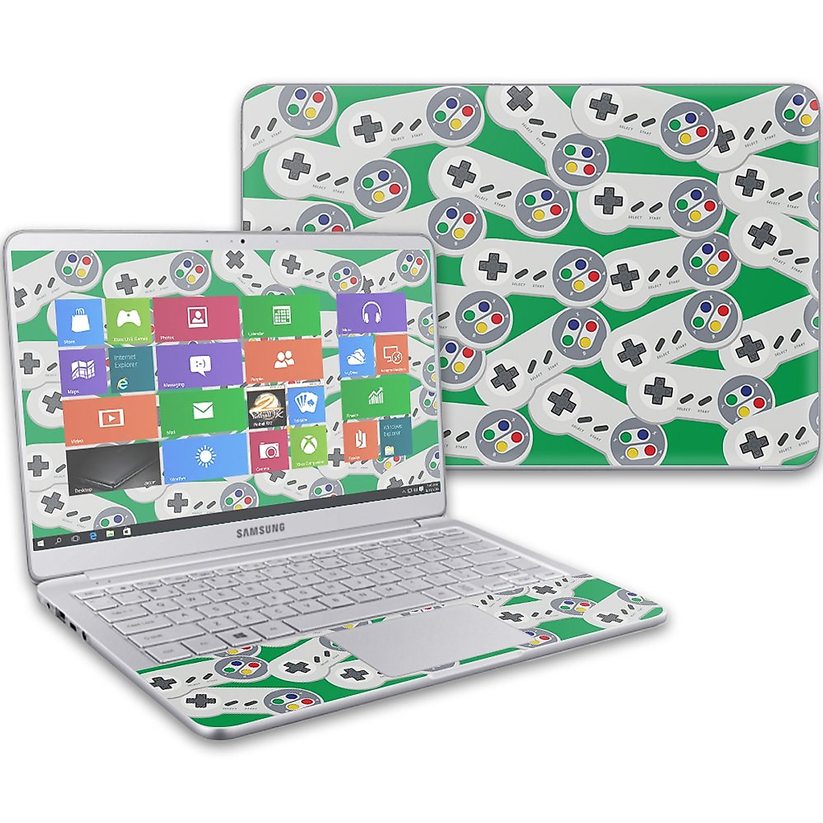 MightySkins Skin Compatible with Samsung Notebook 9 13" (2017) wrap Cover Sticker Skins Retro Controllers 1