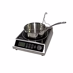 Max Burton 6515 Digital ProChef-1800 Induction Cooktop, Digital Controls, 10 Adjustable Watt and 15 Temperature Settings, Timer, Program Lock, Programmable Cooking, 1800W, 120V