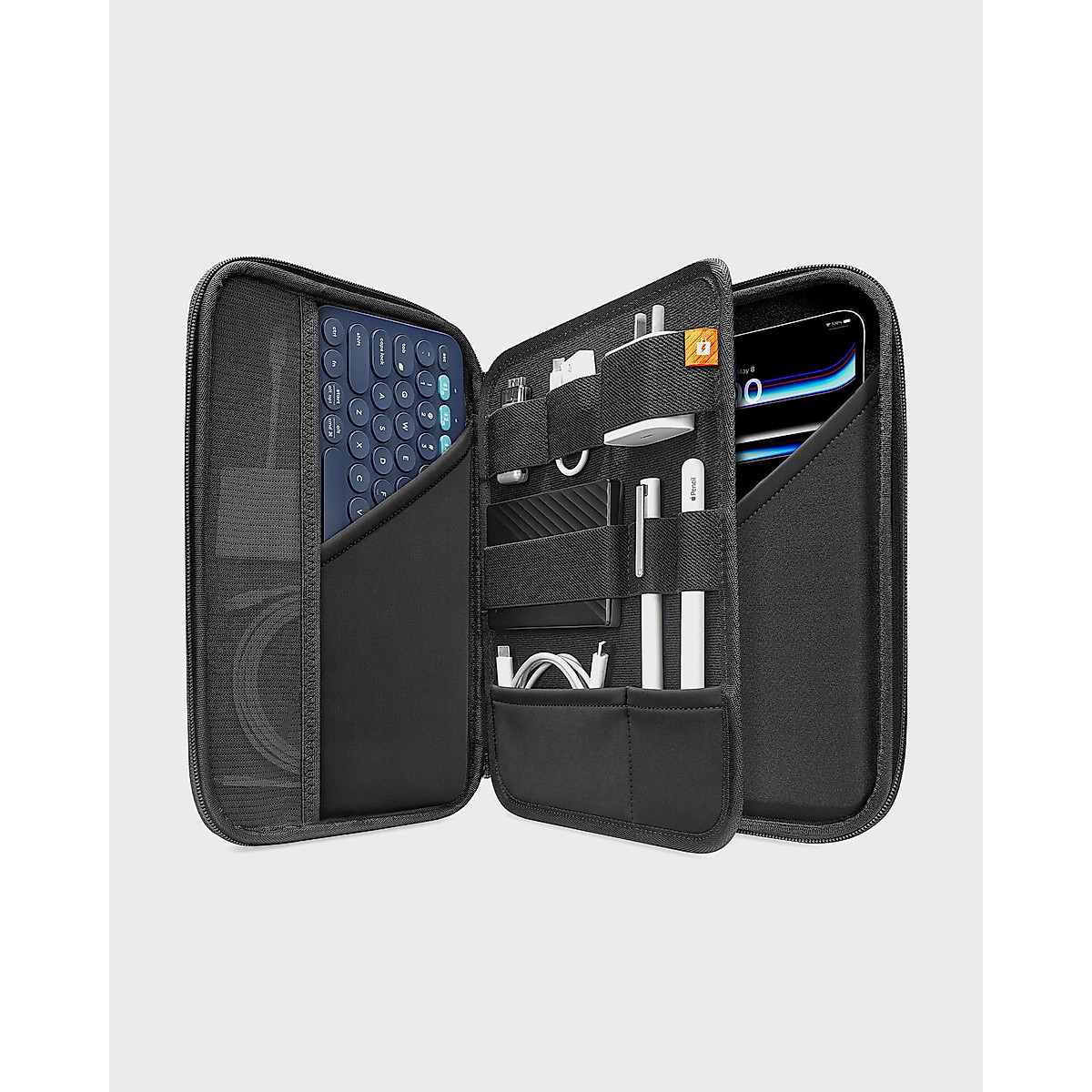 tomtoc Portfolio Case for 11 Inch iPad Pro M4 & iPad Air M2 2024, iPad Pro M2&M1, 10.9-in iPad Air 5, 10.9-in iPad 10, Carrying Storage Sleeve Bag with Accessories Compartment