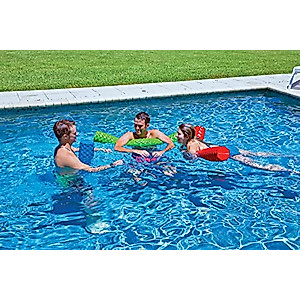 Texas Recreation Ultimate Swimming Foam Pool Floating Mattress, Bahama Blue, 2.25” Thick & Wow World of Watersports 17-2060B First Class Soft Dipped Foam Pool Noodle