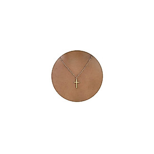 Tewiky Cute Necklaces for Women, Simple Gold Cross Necklaces 18k Gold Plated Cross Pendant Choker Necklaces Dainty Cute Necklaces Aesthetic Gold Jewelry Gifts for Women