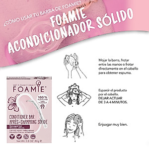 Foamie Hair Conditioner Bar for Damaged Hair, Plastic Free, 80g