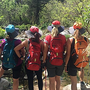 Muryobao Women's Sun Hat Outdoor UV Protection Foldable Mesh Bucket Hat Wide Brim Summer Beach Fishing Cap Light Grey