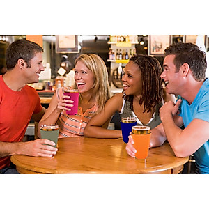 Blank Foam Pint Glass Coolie (6 Pack, Royal Blue)