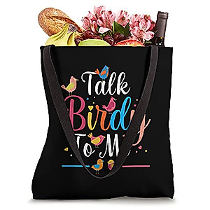 Talk Birdy To Me Bird Lover Birdwatching Binoculars Tote Bag