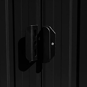 Outdoor Shed for Patio Furniture, Lawn Mower, and Bike Storage, Garden Shed Anthracite 101.2"x389.8"x71.3" Galvanized Steel